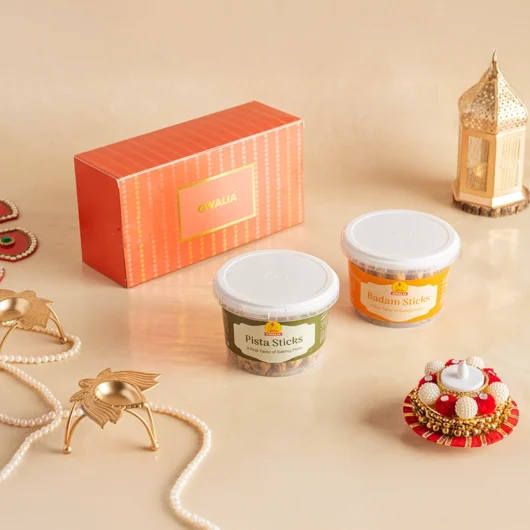 Almond and Pista Sticks Box - Gwalia Sweets Dubai